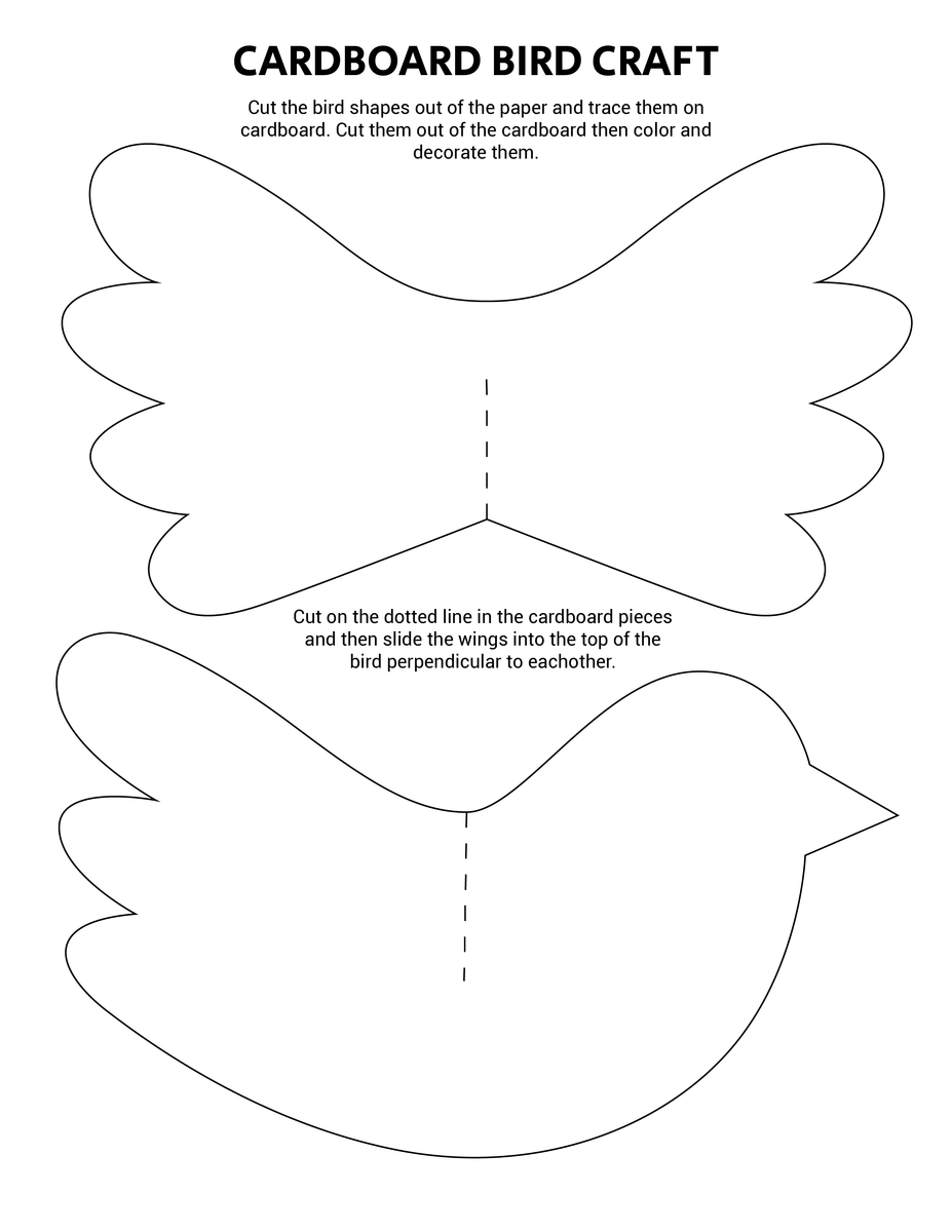 Cardboard Bird Craft – Latter Day Baby