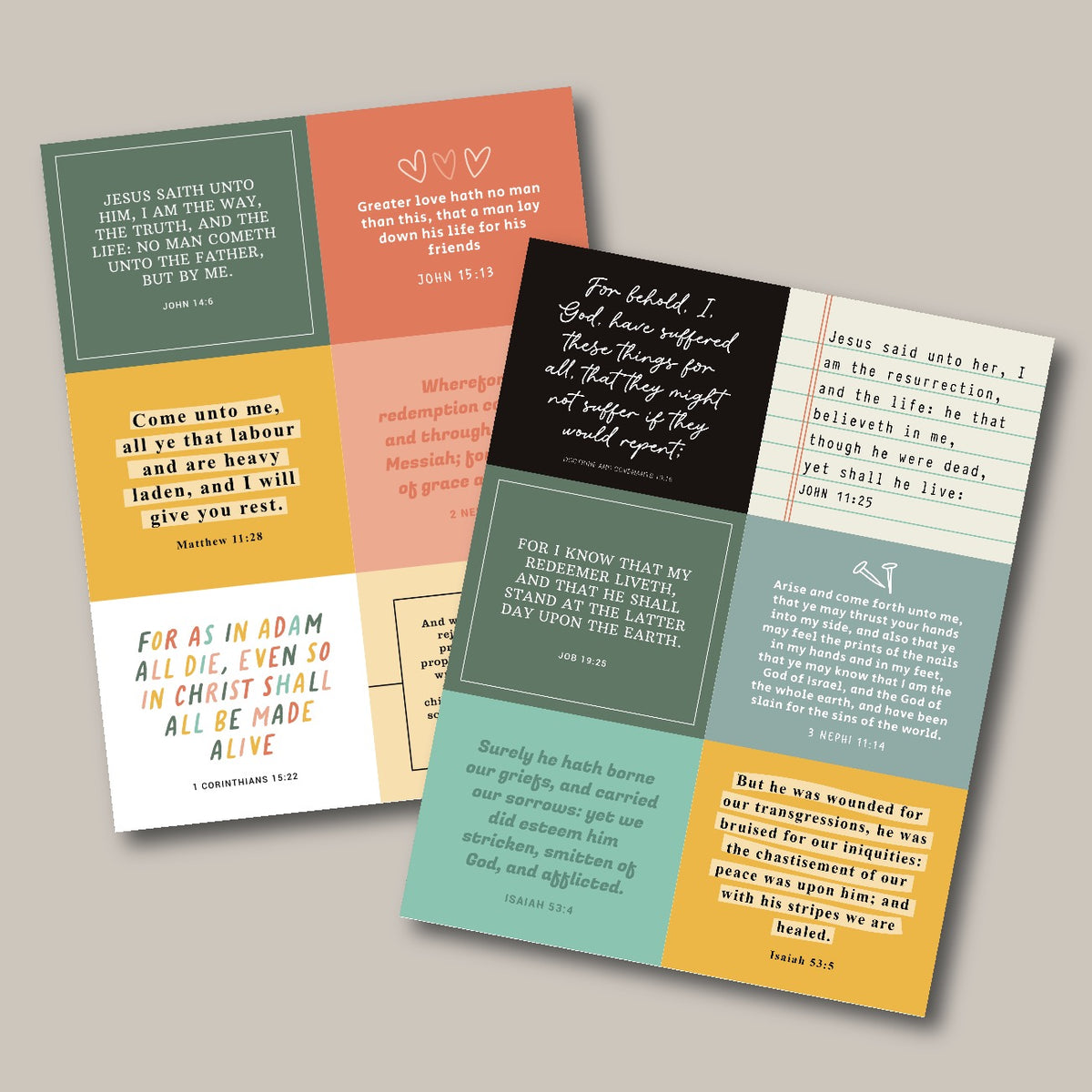Atonement Scripture Cards – Latter Day Baby